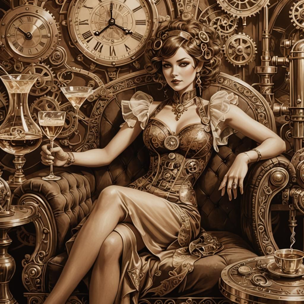 vintage-inspired illustration of a woman