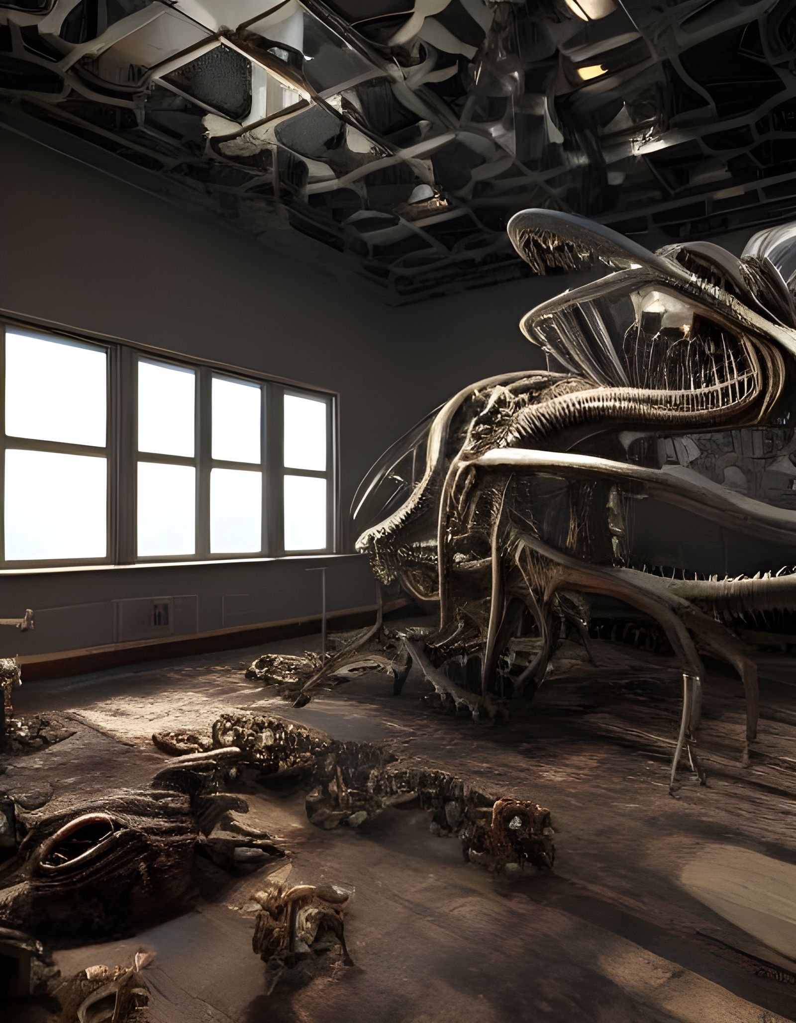 STRANGE ALIEN SCULPTURE ART CLASSROOM - AI Generated Artwork ...