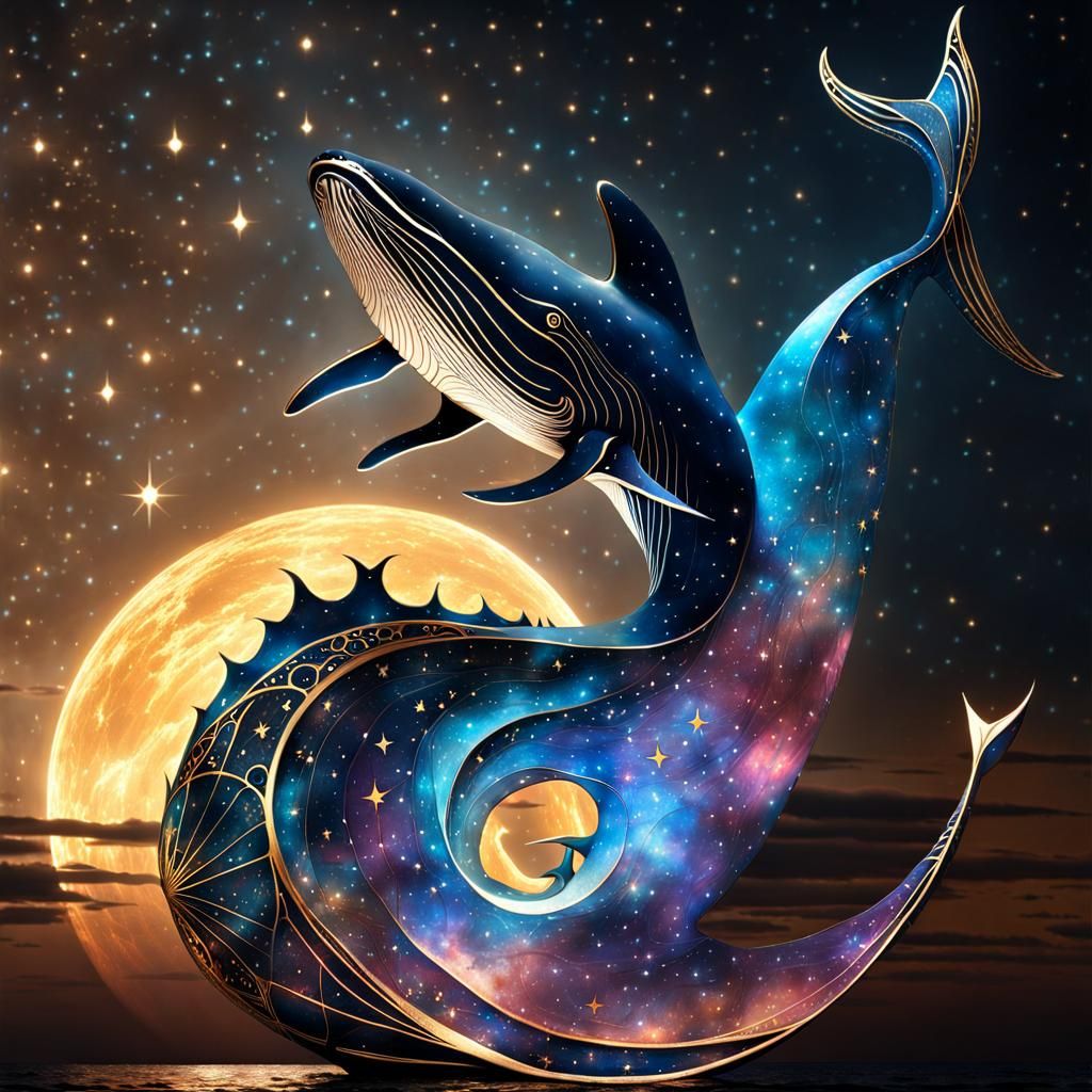 Ancient God Whale Swimming in Space - AI Generated Artwork - NightCafe ...