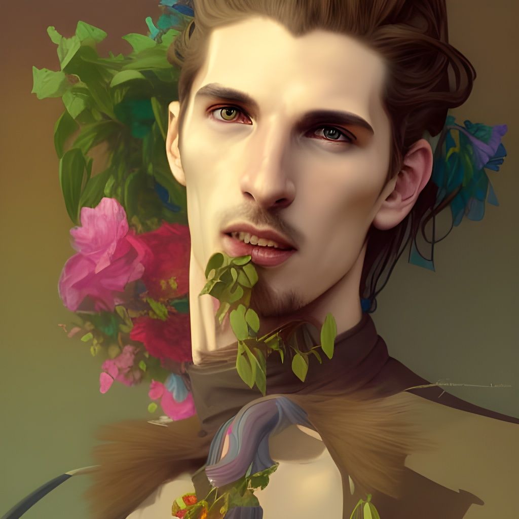 Anthropomorphic borzoi, masculine, dignified smile, long ears, lush ...