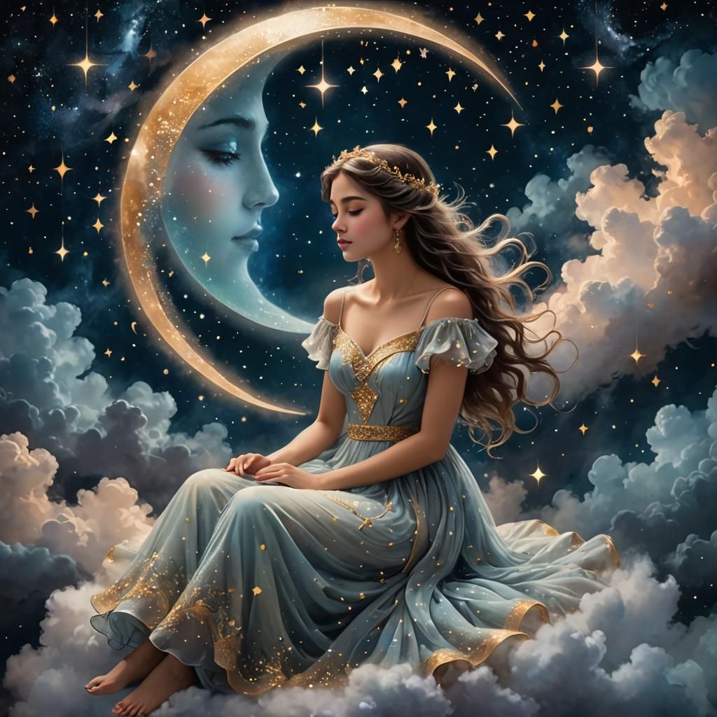 "Moontalk" - AI Generated Artwork - NightCafe Creator