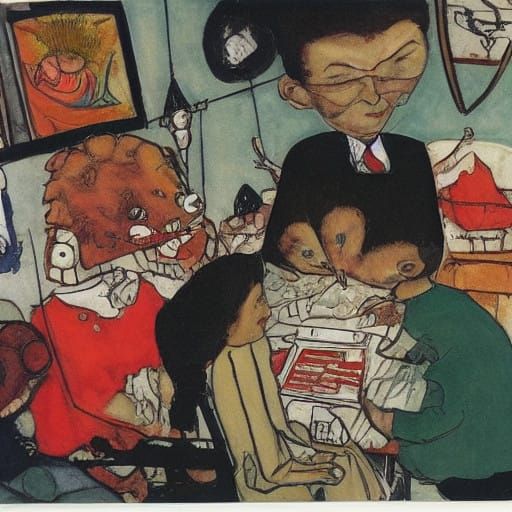 Vibrant Comic Book Hedgehog in Expressionist Style - AI Art