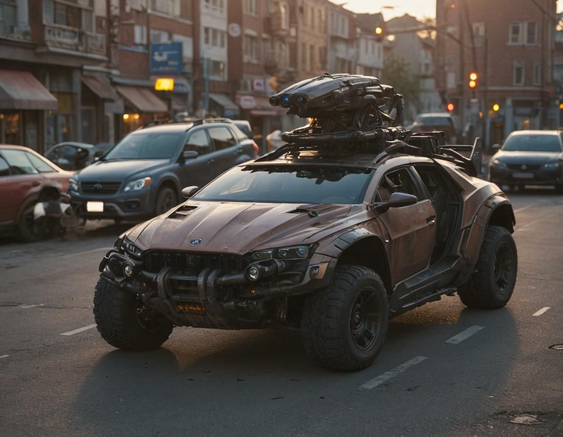 The cyber car - AI Generated Artwork - NightCafe Creator