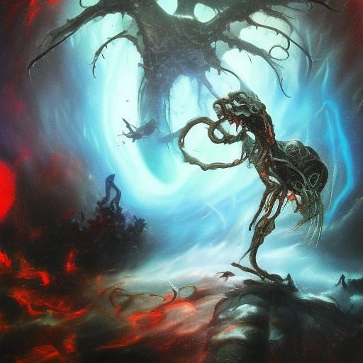 Eldritch Beasts Hunger for You - AI Generated Artwork - NightCafe Creator