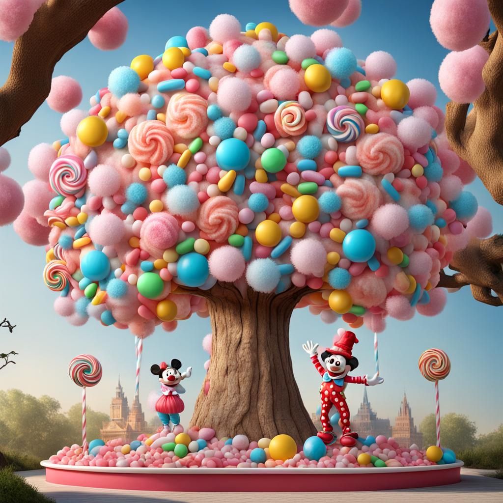 Candy tree - AI Generated Artwork - NightCafe Creator