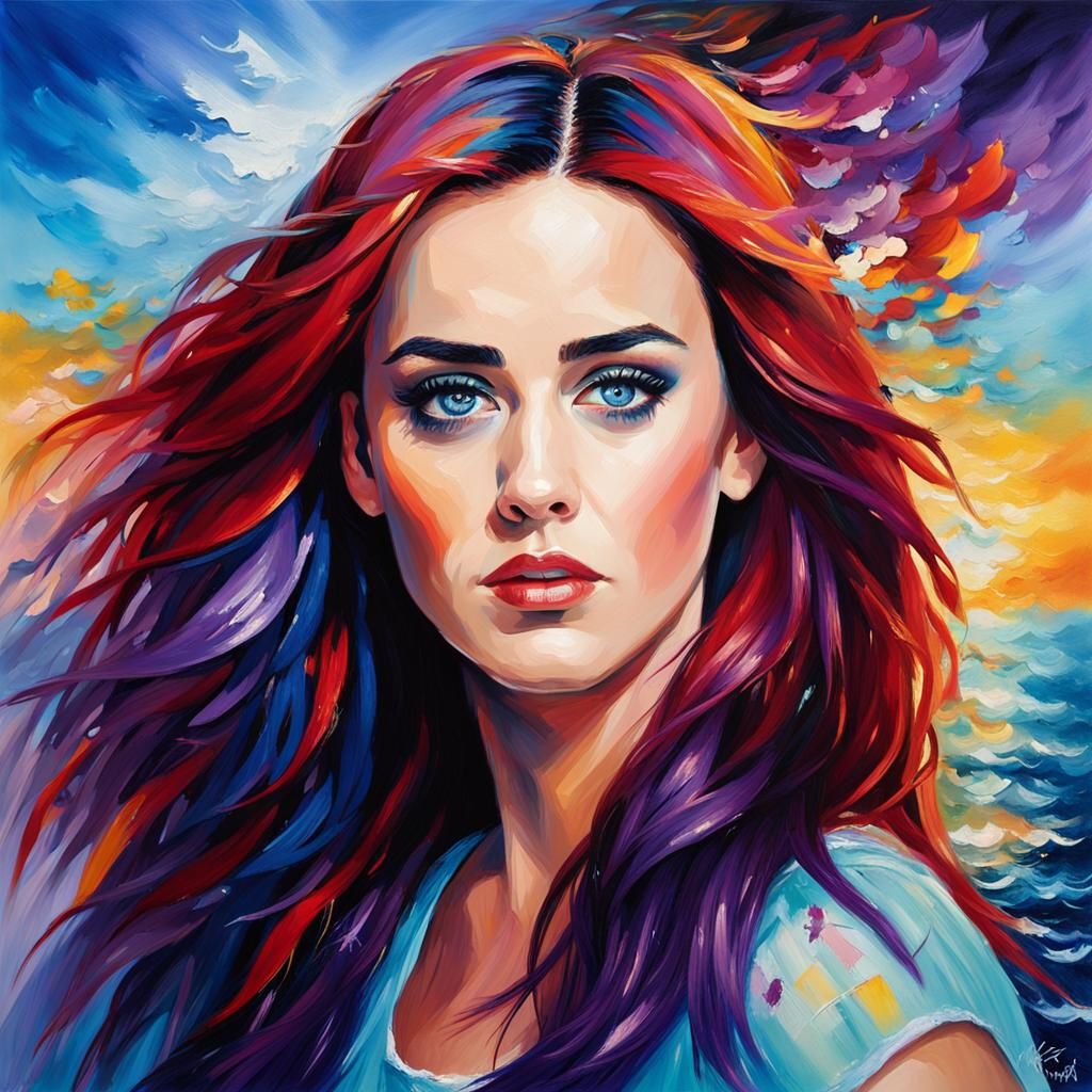 Katy Perry portrait - AI Generated Artwork - NightCafe Creator