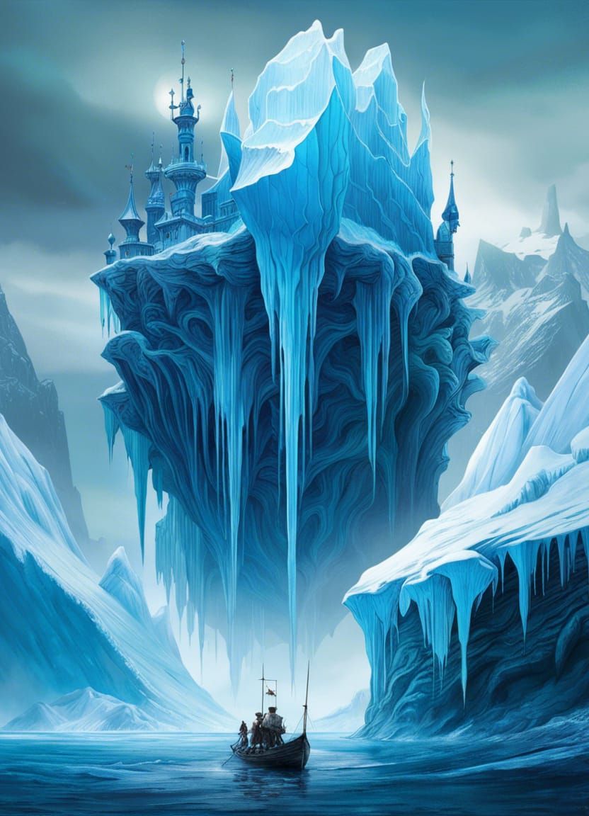 Iceberg Castle in the Sky! : r/nightcafe