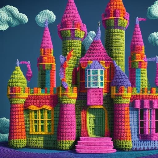 Crocheted castle - Crocheted castle