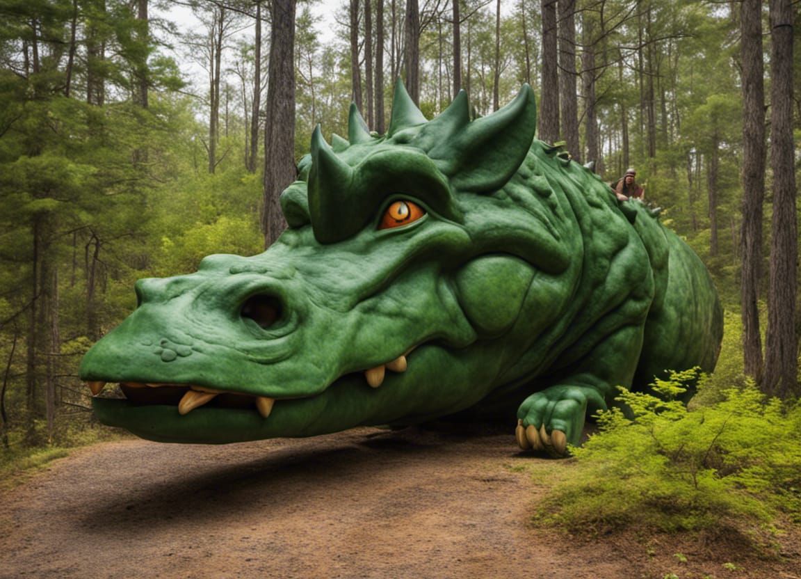 Rhinelander Hodag (the fiberglass sculpture) - AI Generated Artwork ...