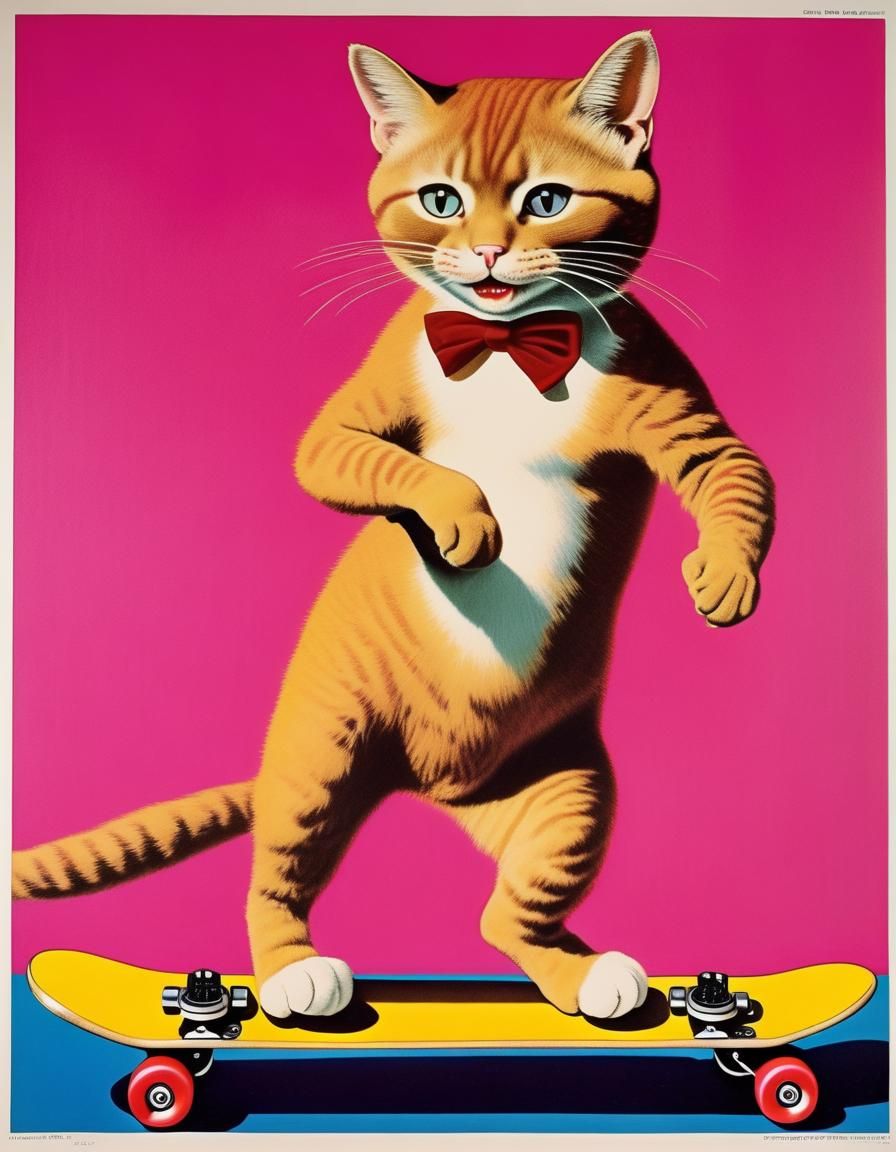 Skater cat. - AI Generated Artwork - NightCafe Creator