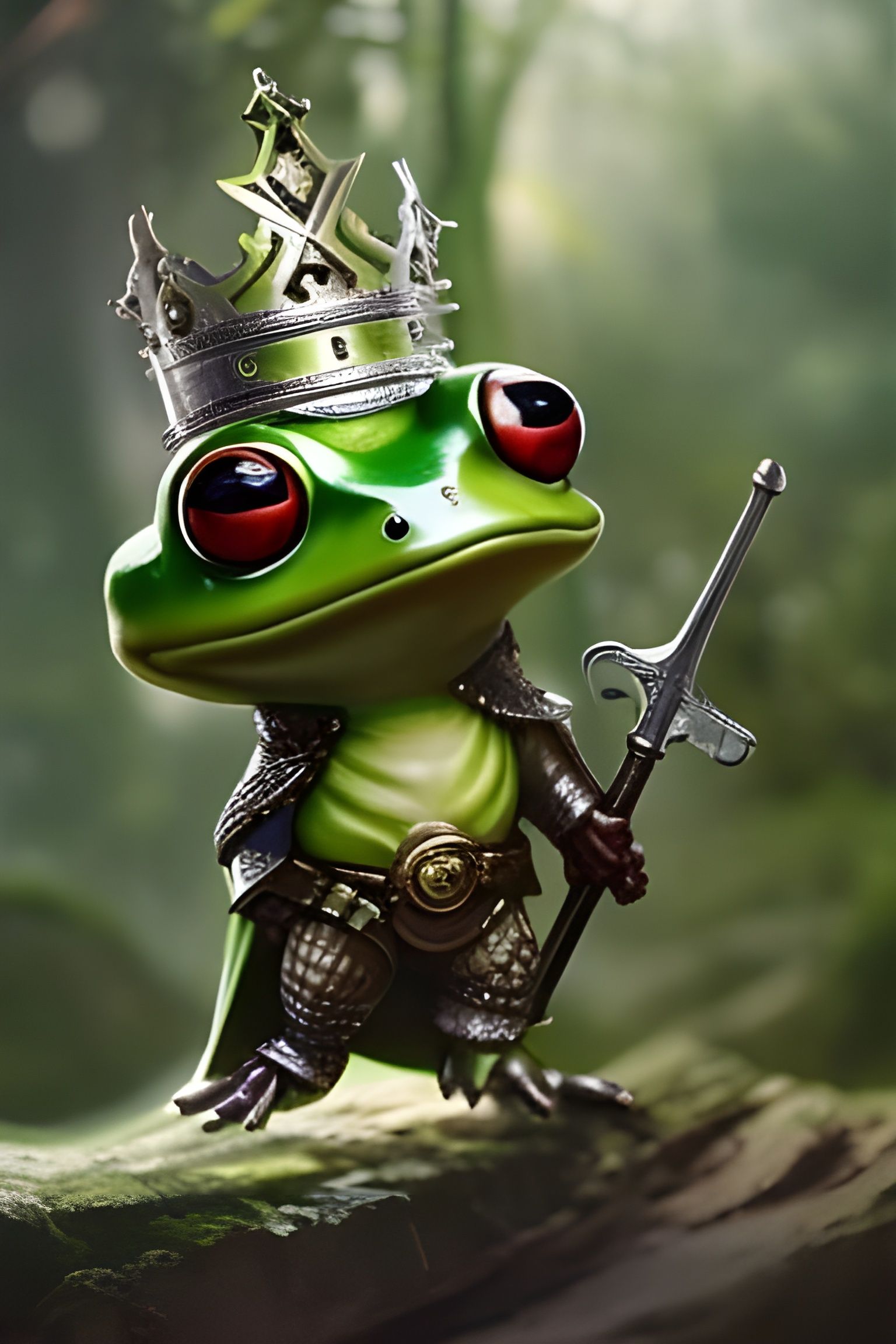 Sire Ribbit needs a kiss! - AI Generated Artwork - NightCafe Creator