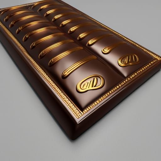 Decorated Dark Chocolate - AI Generated Artwork - NightCafe Creator