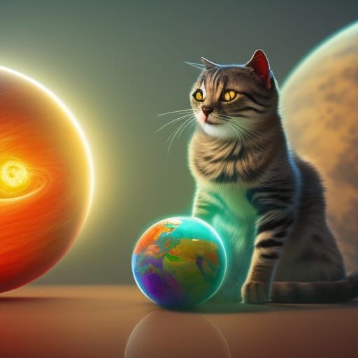 Galactic Kitty - AI Generated Artwork - NightCafe Creator