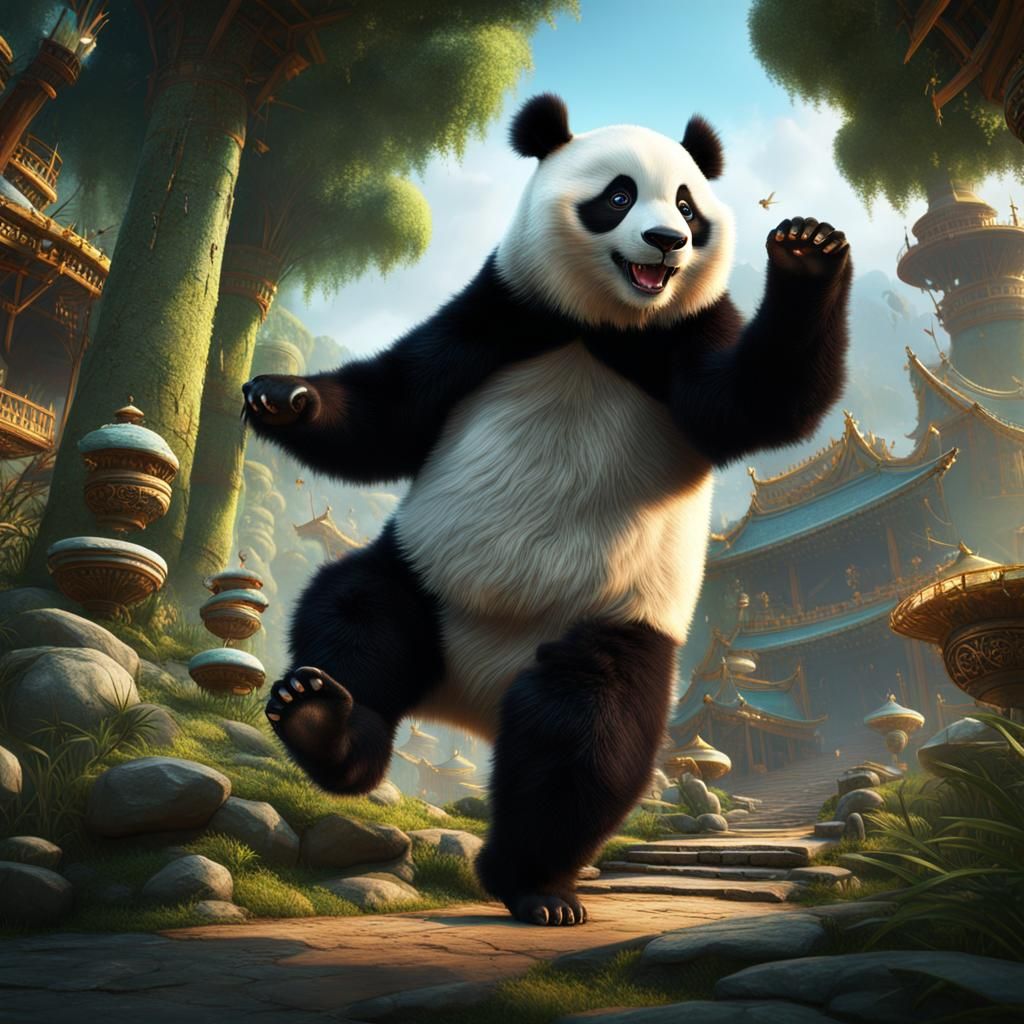 Panda doing the hokey pokey dance - AI Generated Artwork - NightCafe ...