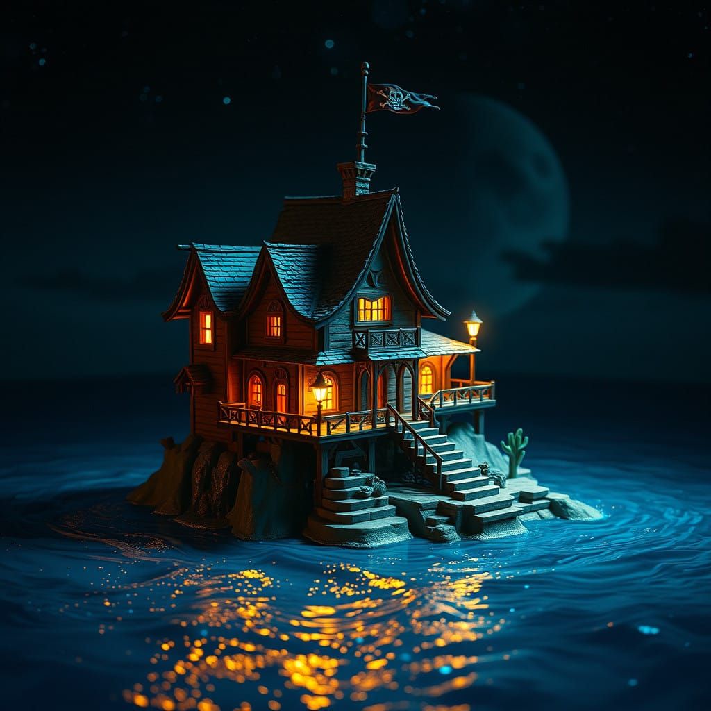 A pirate's house - Miniature Pirate House in Whimsical Fanta...