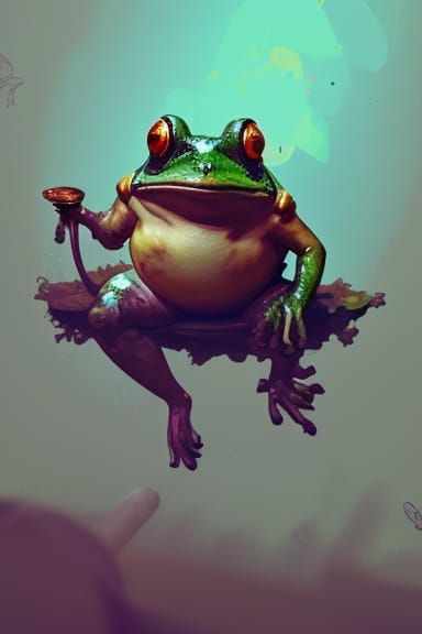 The Frog That Haunts Me - Ethereal Frog Portrait in Splendid...