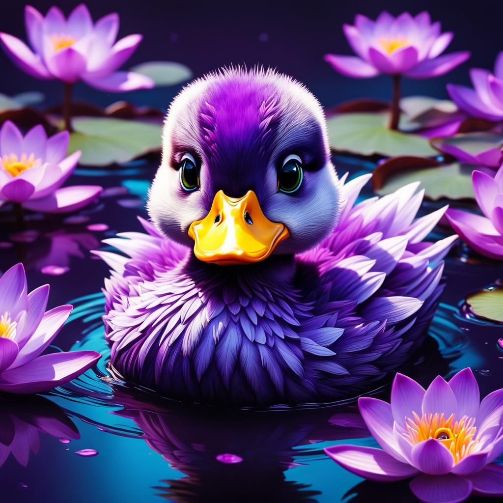 Purple Duckling - AI Generated Artwork - NightCafe Creator
