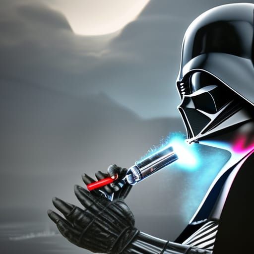 Darth Vader Drinking RedBull - AI Generated Artwork - NightCafe Creator