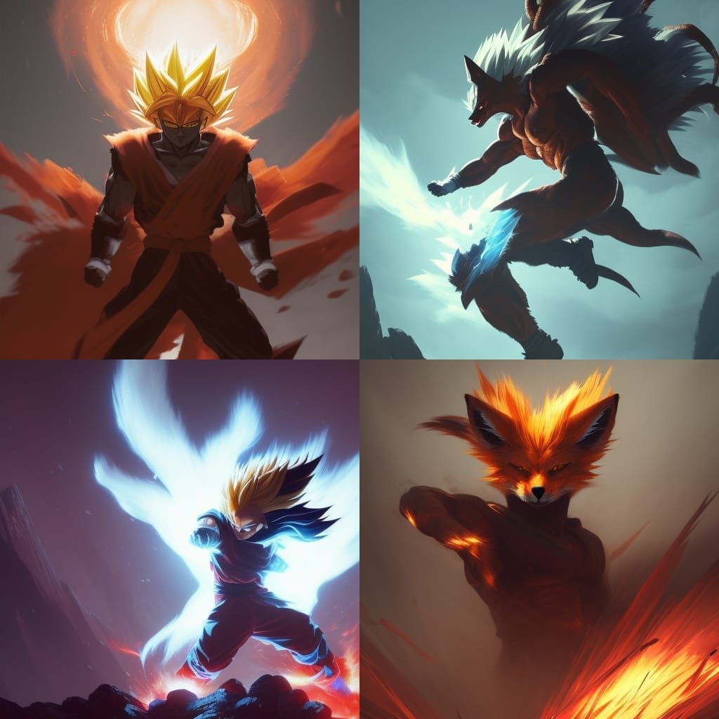 Legendary Full Power Super Saiyan Fox - AI Generated Artwork ...