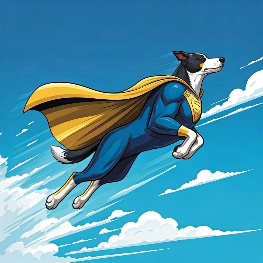 Super Dog - Super Canine Soars Through the Skies in Exaggera...