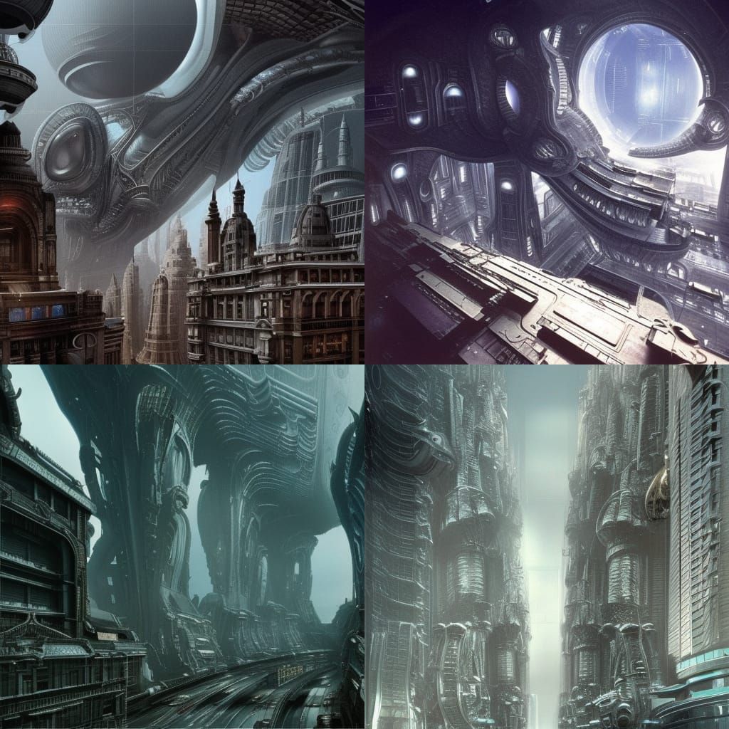 alien buildings - AI Generated Artwork - NightCafe Creator