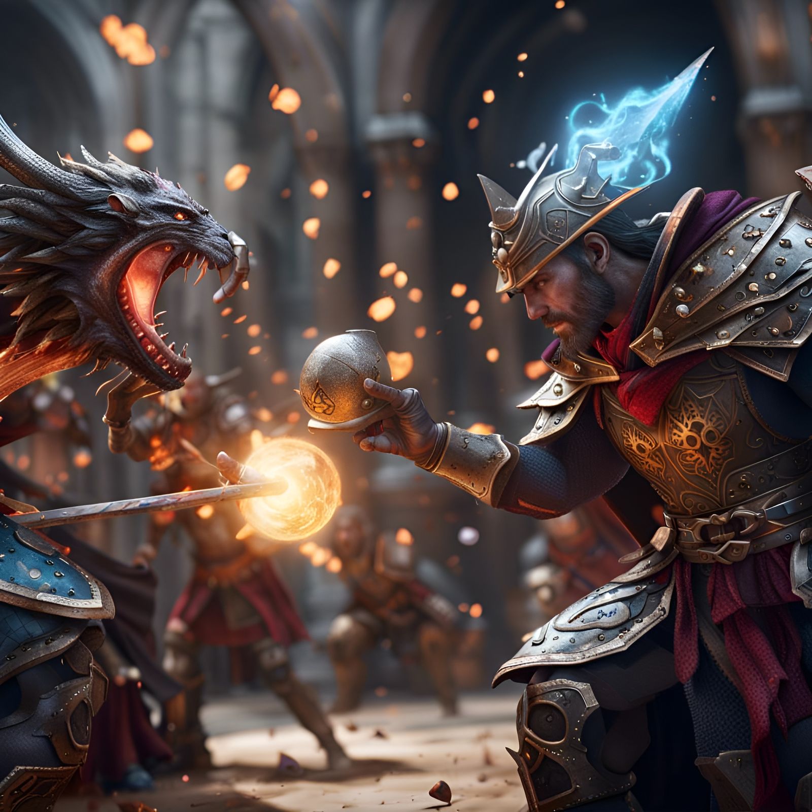 Magical Battle - AI Generated Artwork - NightCafe Creator