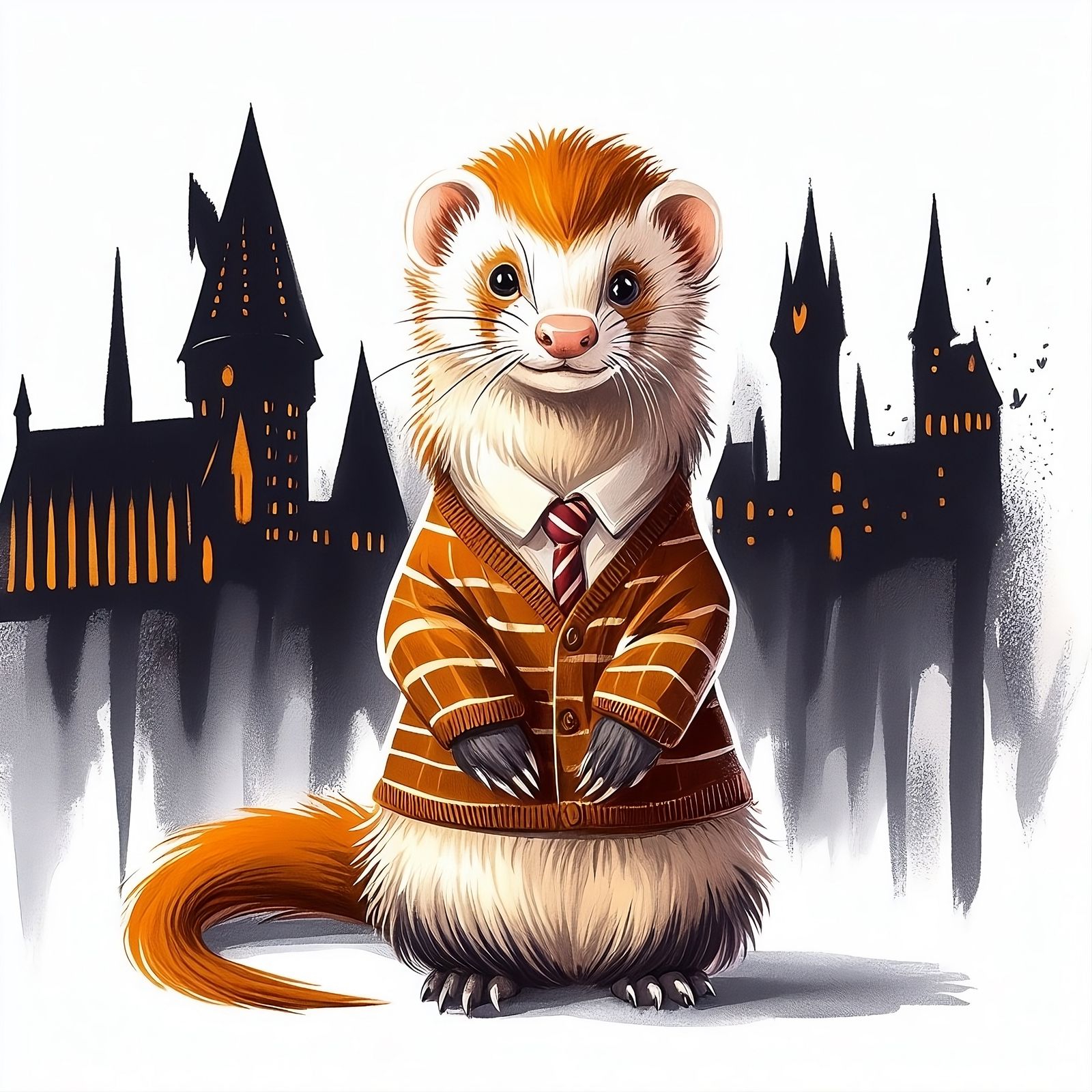 Ferret Weasley ⚡️ - AI Generated Artwork - NightCafe Creator