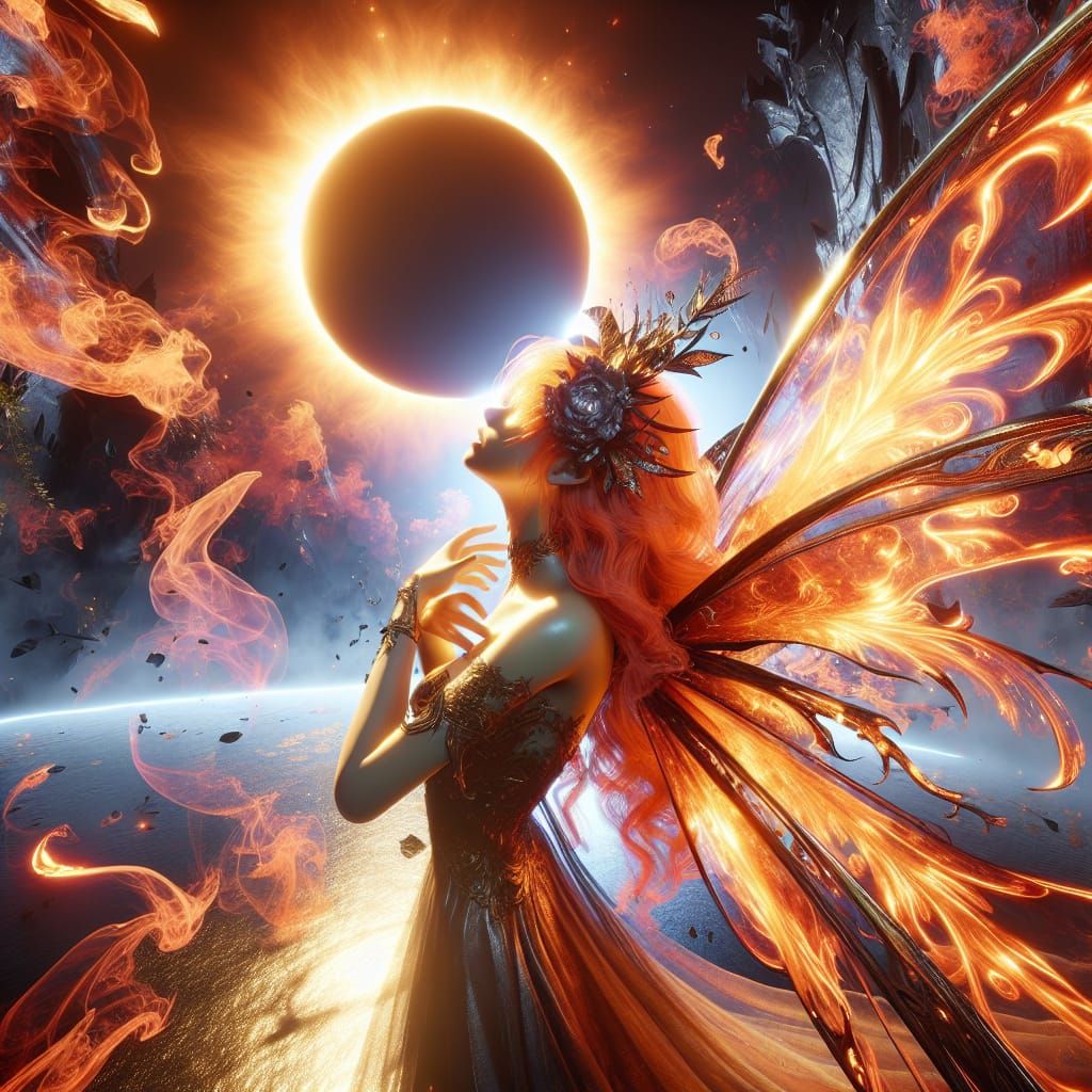 Burning Eclipse - AI Generated Artwork - NightCafe Creator