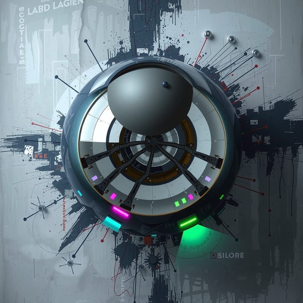 Fractured Code in Turbulent Harmony - AI Art