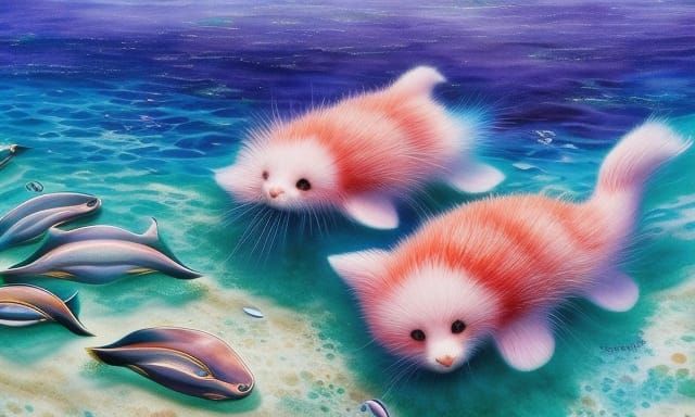 Cat Sea Slug Hybrids - AI Generated Artwork - NightCafe Creator