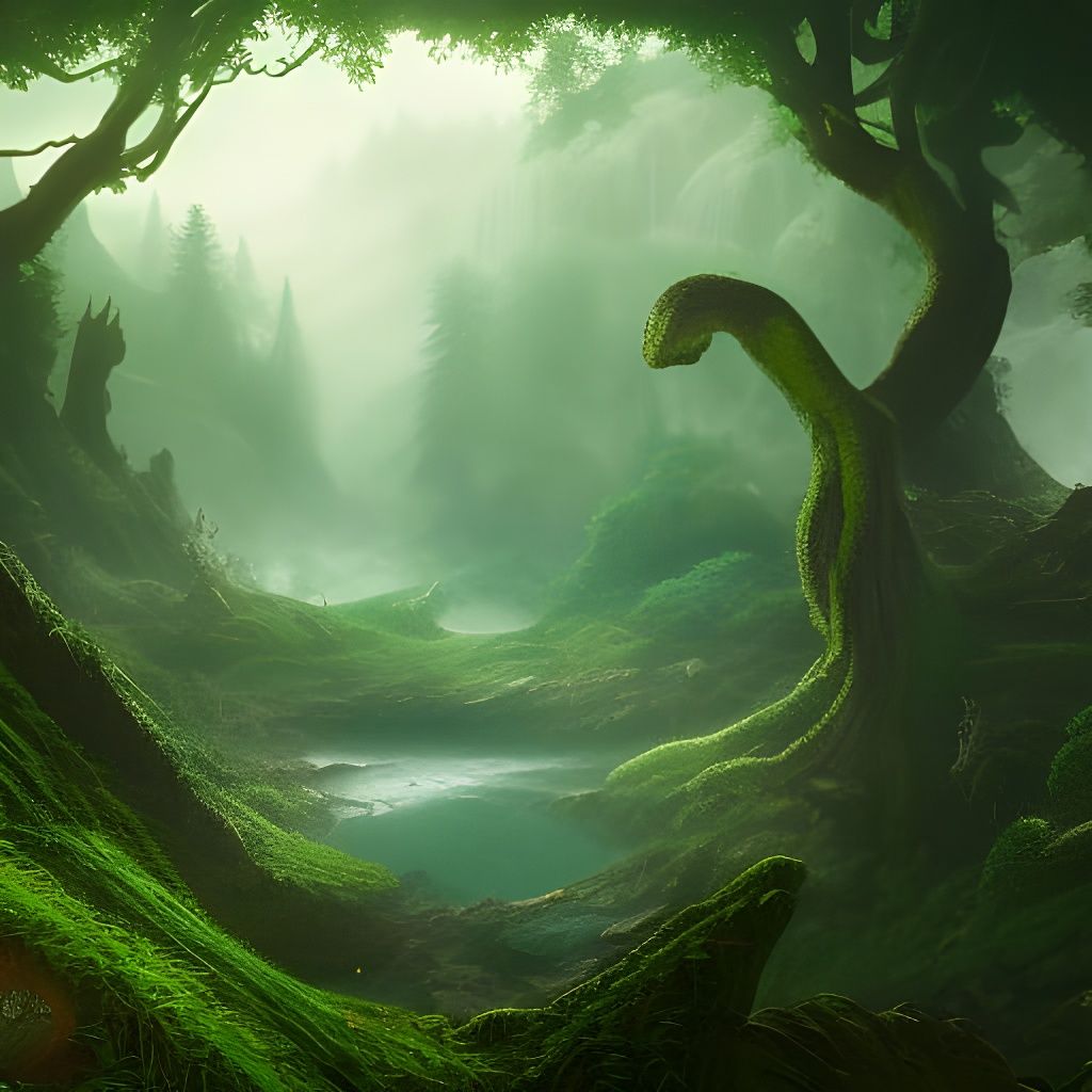 Emerald forest - AI Generated Artwork - NightCafe Creator
