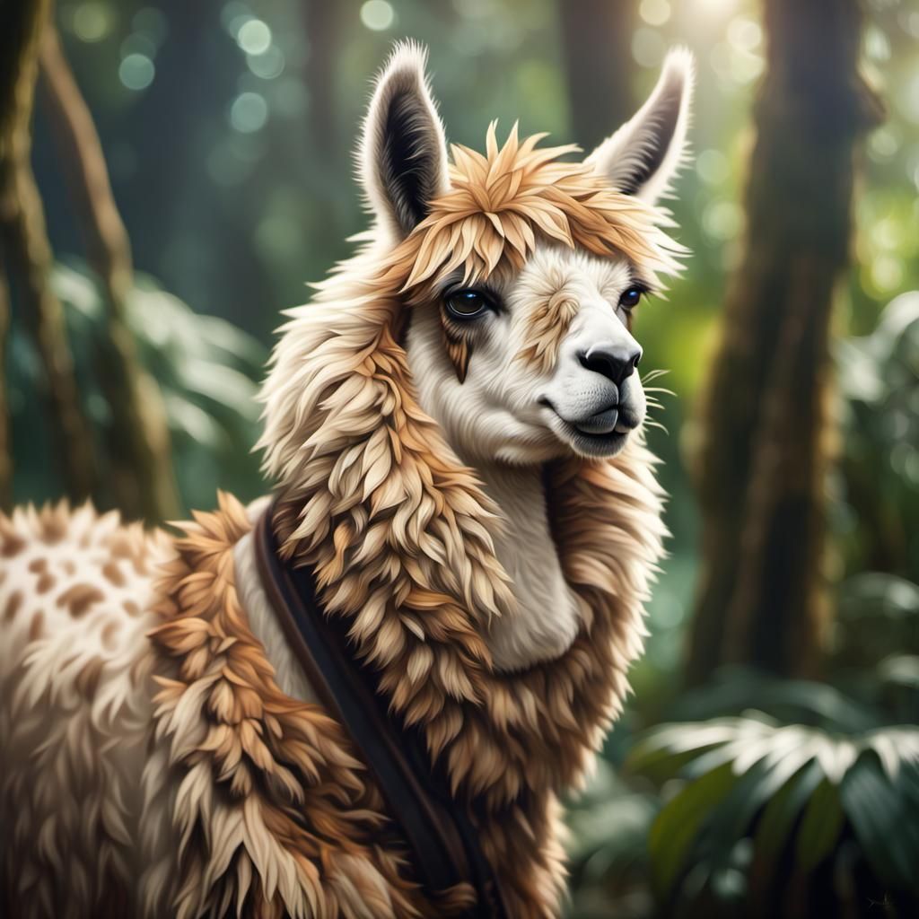 Luxurious lady llama - AI Generated Artwork - NightCafe Creator