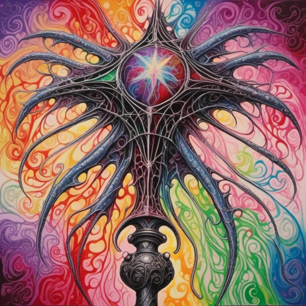 Steel Medieval 'Star' mace 10th-11th century, Alcohol ink drawing ...