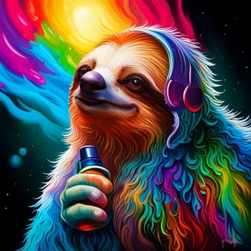 Stoner Sloth 5 - AI Generated Artwork - NightCafe Creator