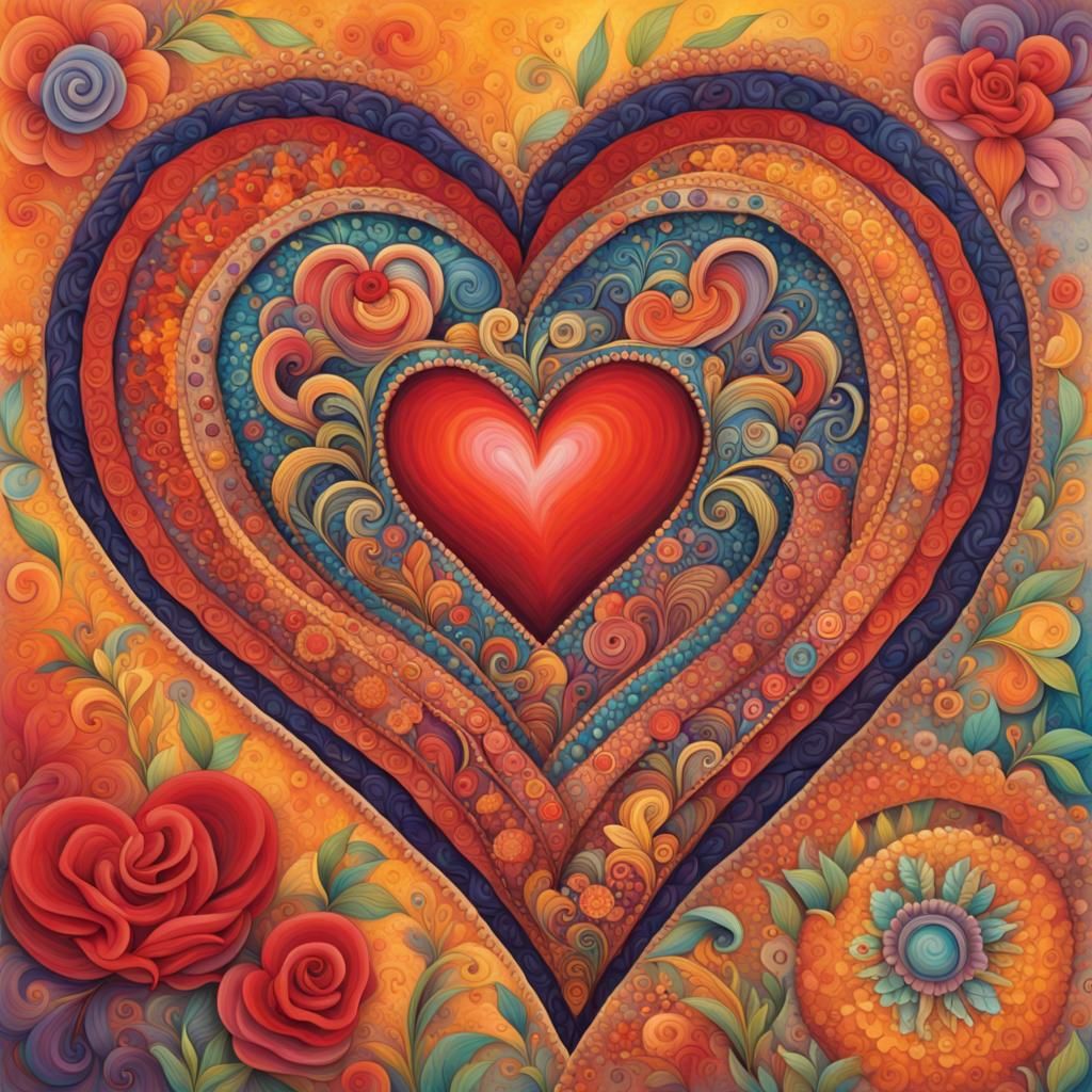 "Create a visually captivating representation of a beautiful heart ...