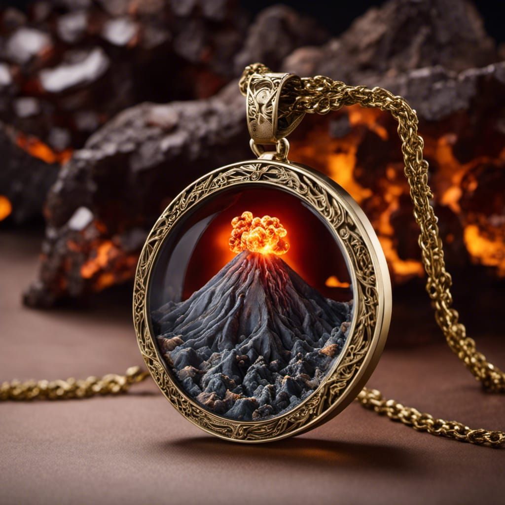 Exploding volcano necklace - Exploding volcano necklace