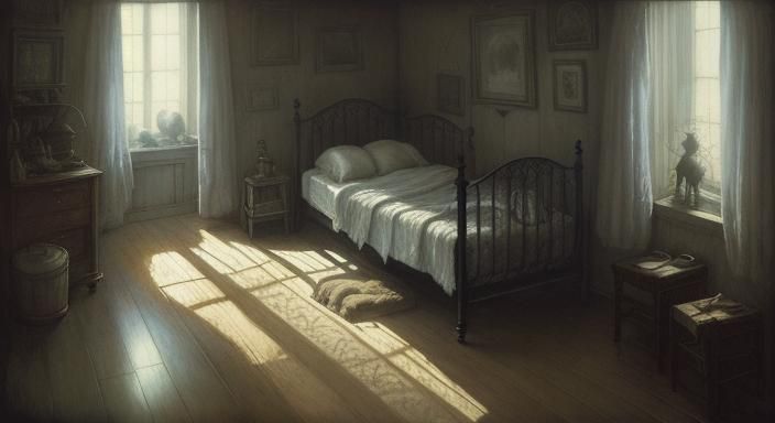 Dreamy Sleepwalking Scene in Color Pen Style - AI Art