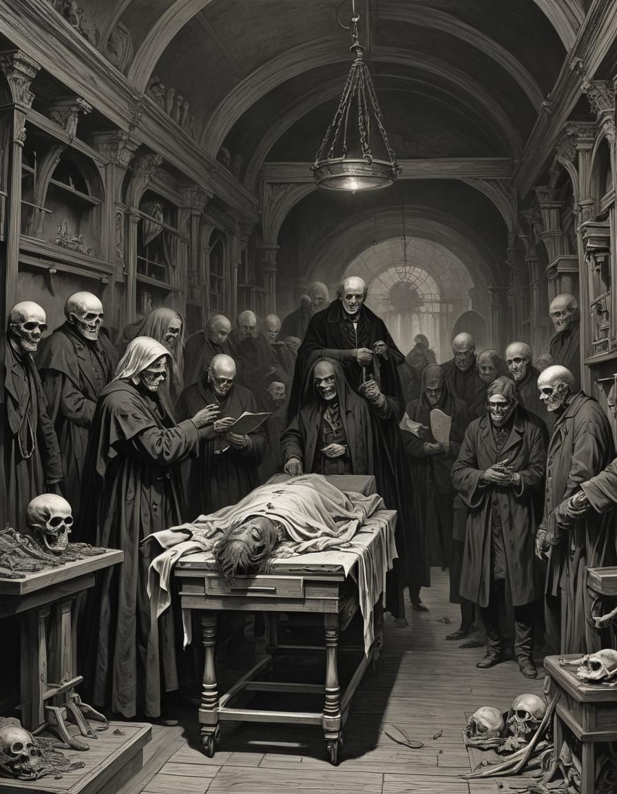 victorian morgue embalmer gothic horror - AI Generated Artwork ...