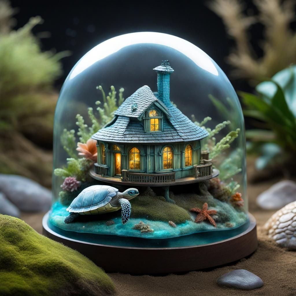 Sea Turtle Home in a Dome | Tiny Home Edition - AI Generated Artwork ...