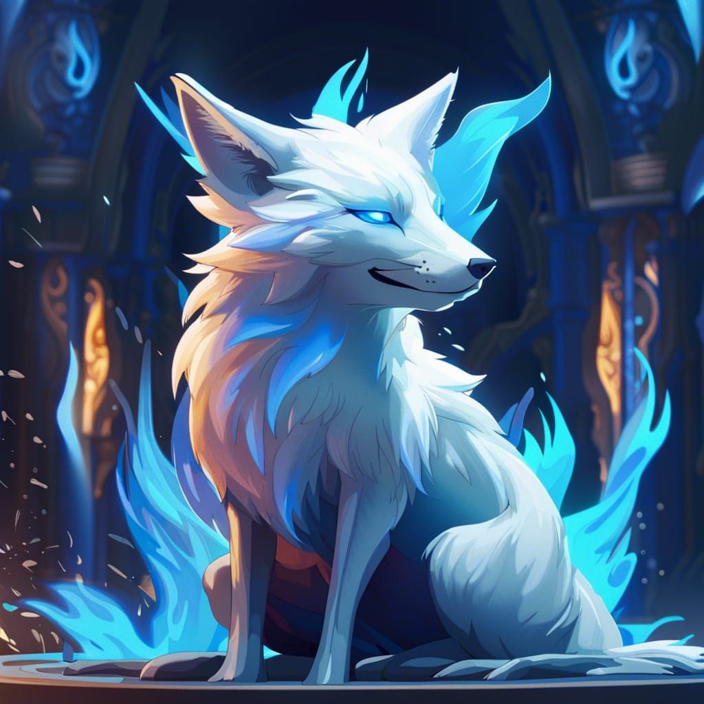 Flaming fox - AI Generated Artwork - NightCafe Creator