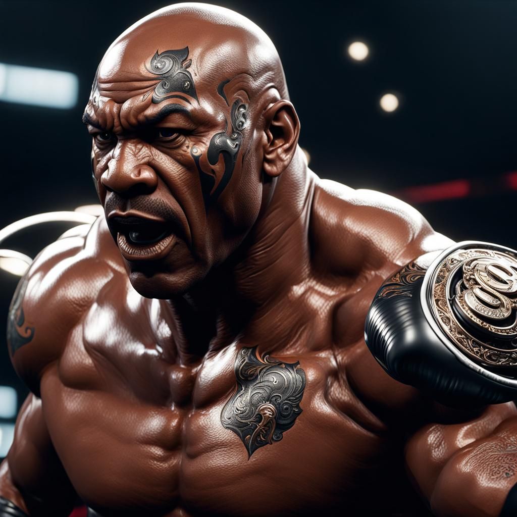 Roided up Mike Tyson - AI Generated Artwork - NightCafe Creator