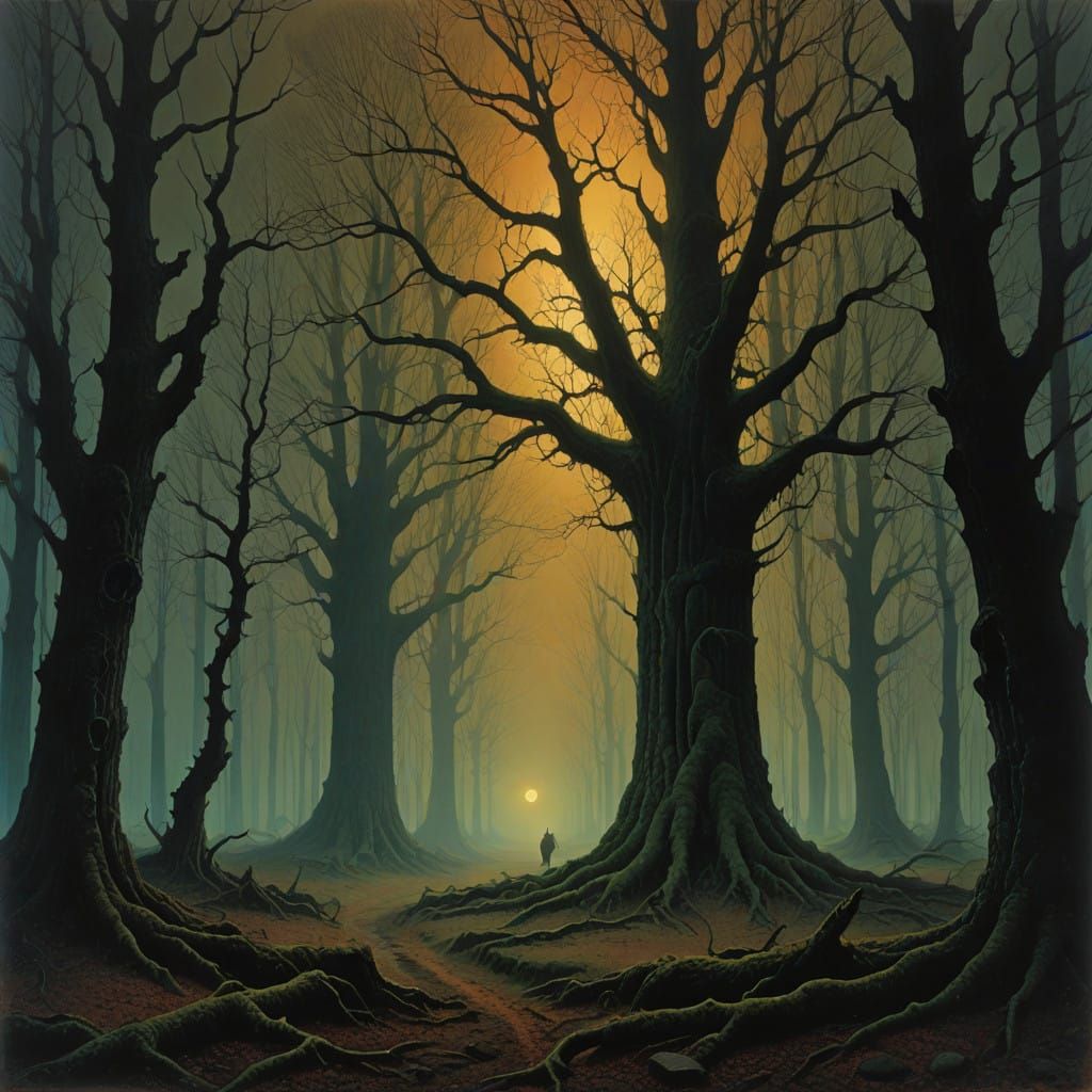 A Dark Ethereal Tendril Stretches into a Mystical ... - AI Art