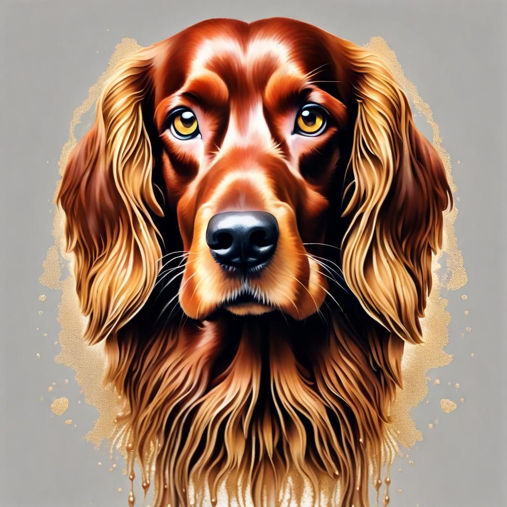 Irish Setter - AI Generated Artwork - NightCafe Creator