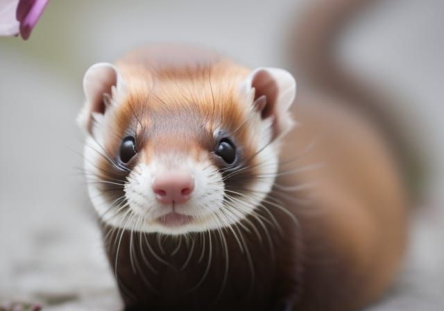 brown ferret in a field of flowers - AI Generated Artwork - NightCafe ...