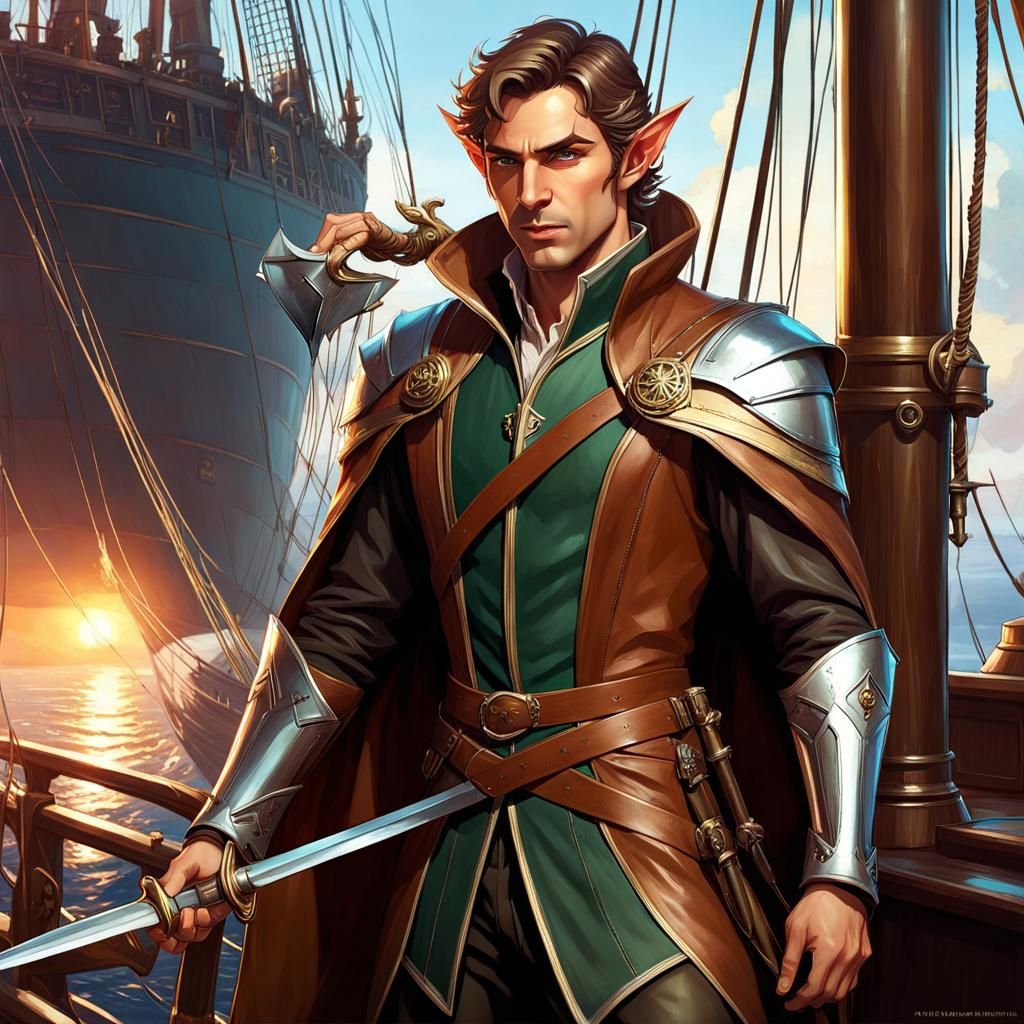 Swashbuckler Pirate Elf Male #5 - AI Generated Artwork - NightCafe Creator