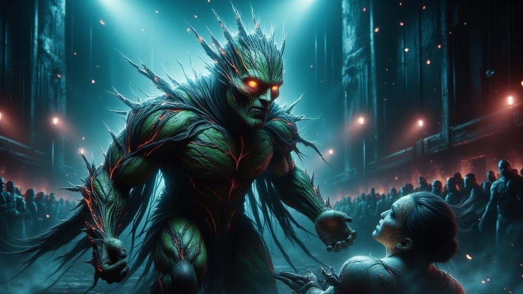 Alien Lucha Libre Wrestler in Greg Rutkowski Style - AI Art