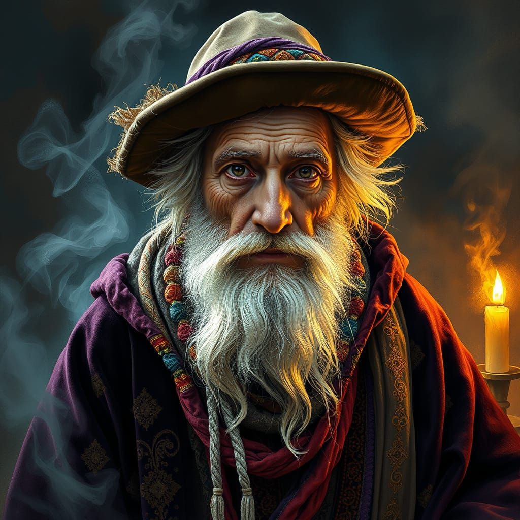 "old wise bearded gypsy" - Enigmatic Gypsy Sage in Mystical ...