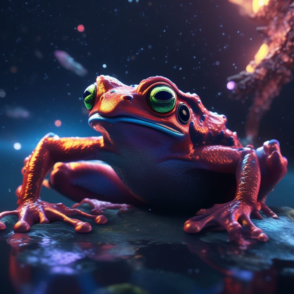 Space frog - AI Generated Artwork - NightCafe Creator