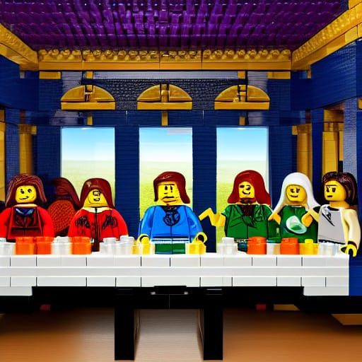 Lego Last Supper - AI Generated Artwork - NightCafe Creator