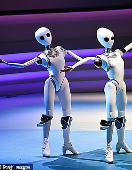 a robot dancing ballet - Robot Dancer Performs Elegant Balle...